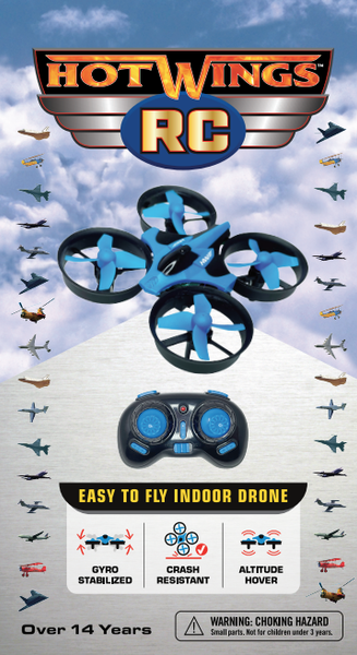 Hot Wings Gyro Stabilized Easy to Fly Indoor Drone Just Think Toys