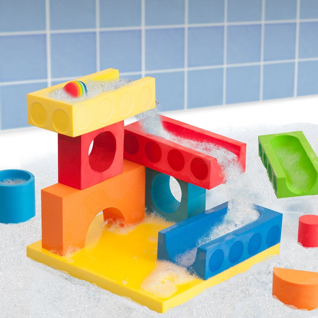 BathBlocks Ball Run & Water Fall Set – Just Think Toys